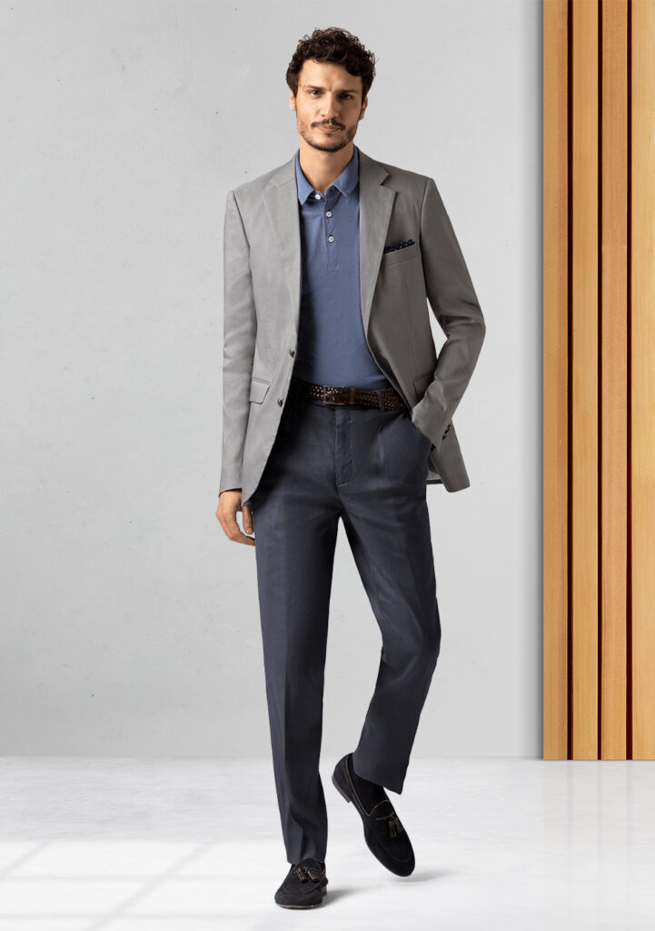 10 Stylish Grey Blazer & Navy Pants Outfits for Men
