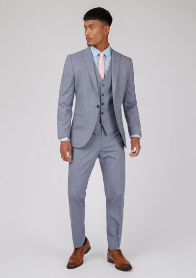 10 Chic Grey Suit & Blue Shirt Outfits for Men - ATG