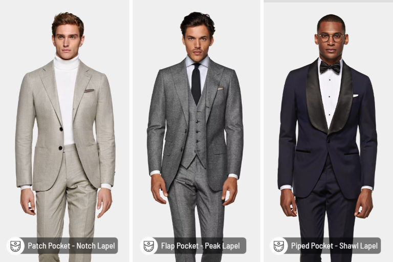 3 Different Suit Lapel Types & Styles